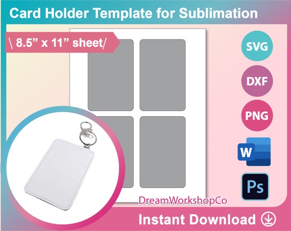 Card Holder Template Sublimation Template Bifold Wallet | Etsy