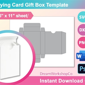 Playing Card Box Template Trading Card Box Template Poker | Etsy