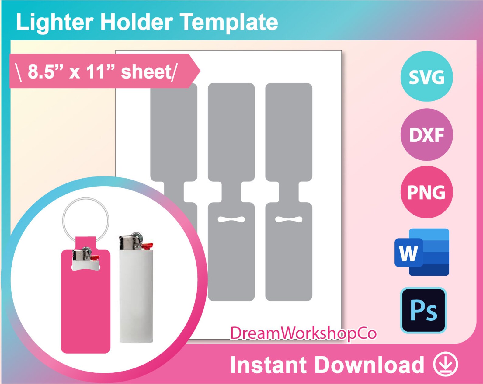 Lighter Holder Template Sublimation Template Canva SVG | Etsy UK