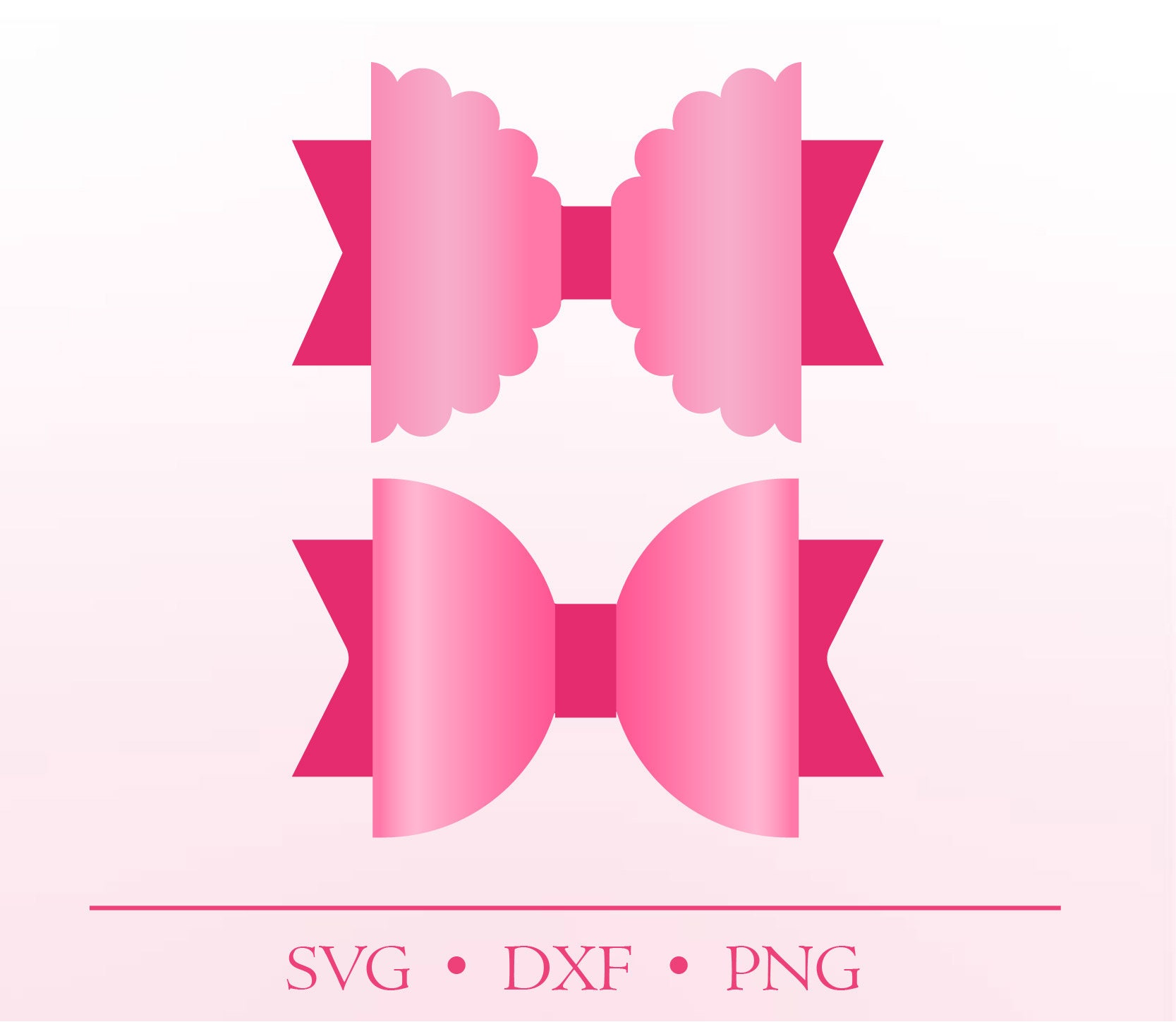 Hair Bow Template Printable D016 Dxf PNG and SVG Bow Svg Formats, 8 ...