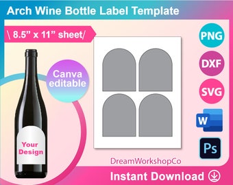 Arch Wine Bottle Svg - Etsy