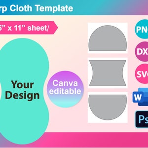 Baby Burp Cloth Template, Sublimation Template, 8.5 X 11 Sheet Canva ...