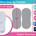 Sock Jig Template No Show Sock Jig Template Sublimation - Etsy