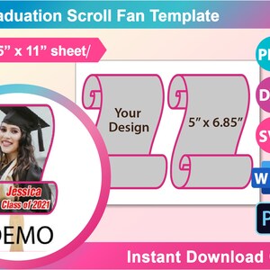 Scroll Fan Template PSD SVG DXF Canva Ms Word Docx Png - Etsy