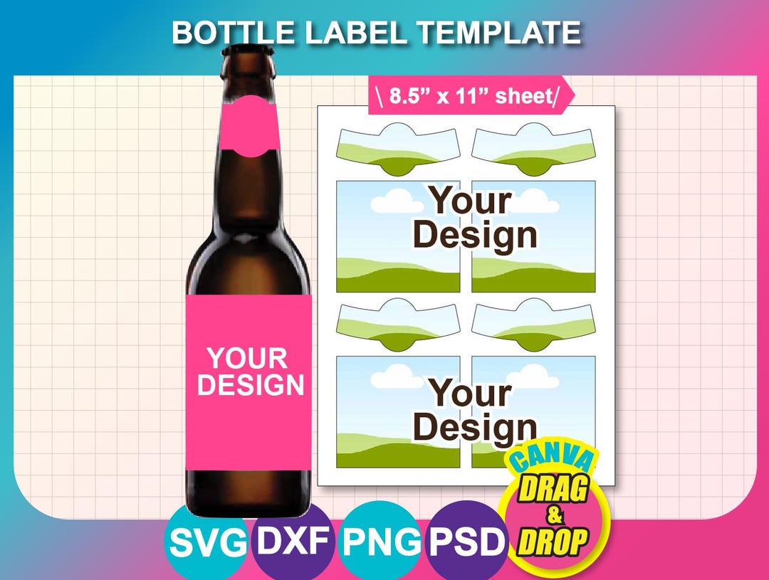 Beer & Wine Label Template: DIY Printable (digital Download) - Etsy