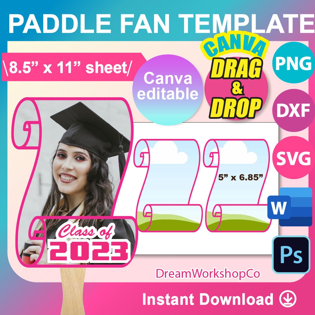 Scroll Fan Template, PSD, SVG, DXF, Canva, Ms Word Docx, Png, 8.5x11 ...