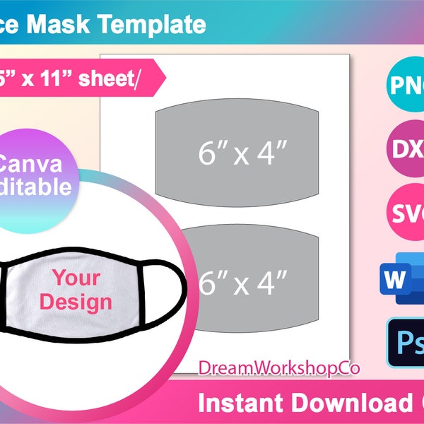 Mask Template - Etsy