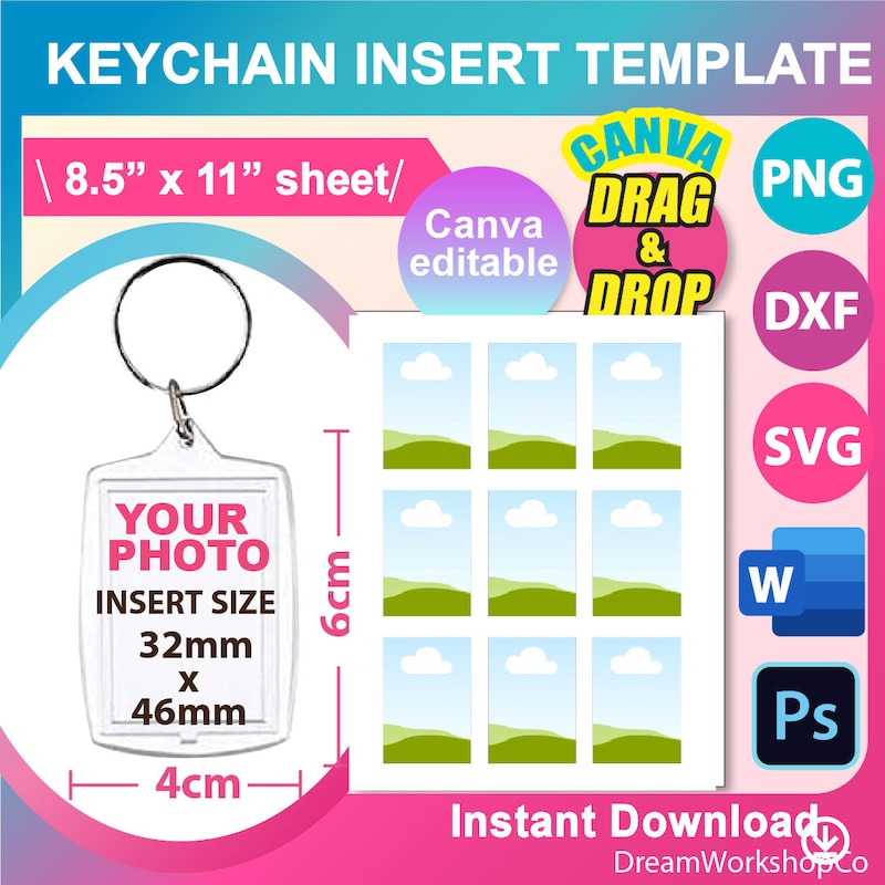 Acrylic Keychain Word - Etsy