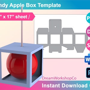 Caramel Apple Box Template Cake Pop Box Template PSD SVG - Etsy