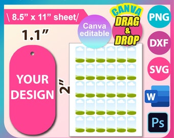 Dog Tag Template SVG, Dog Tag Template Cricut, Svg, Eps, Dxf, Pdf, Ms ...