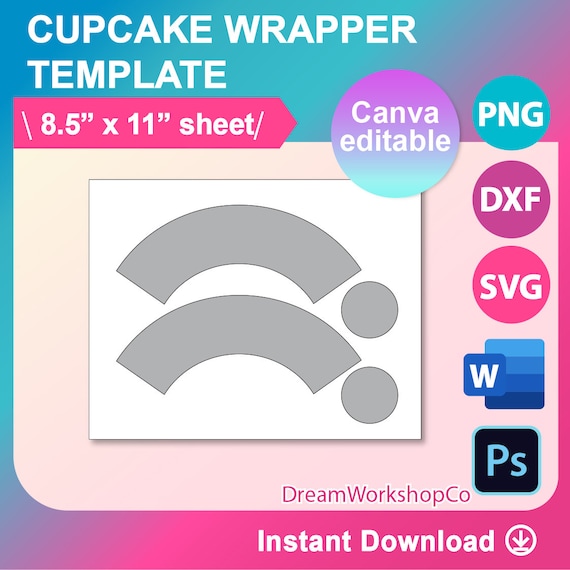 Printable Cupcake Wrapper Template Word DIY Cupcake Wrapper Tutorial