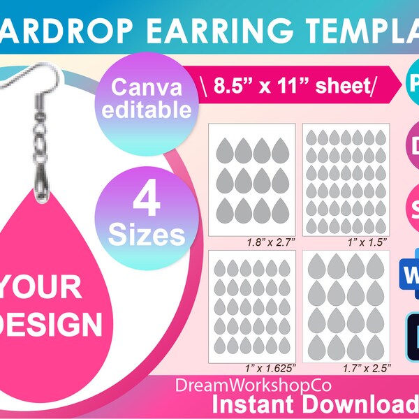 Football Earring Template - Etsy