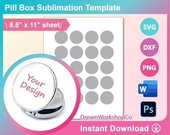 Pill Box Template - Etsy UK