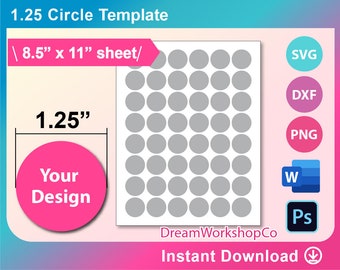 1.25 Circle Template - Etsy