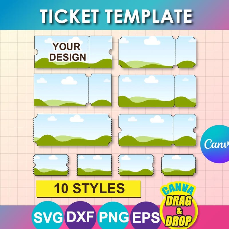 Concert Ticket Dxf - Etsy