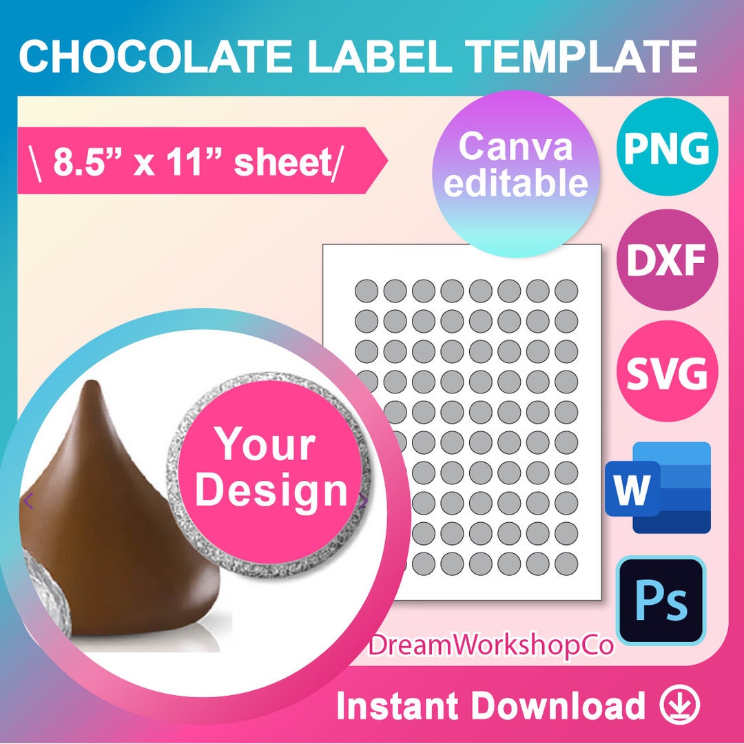Mini Chocolate Wrapper Template Mini Candy Wrapper Template - Etsy Canada