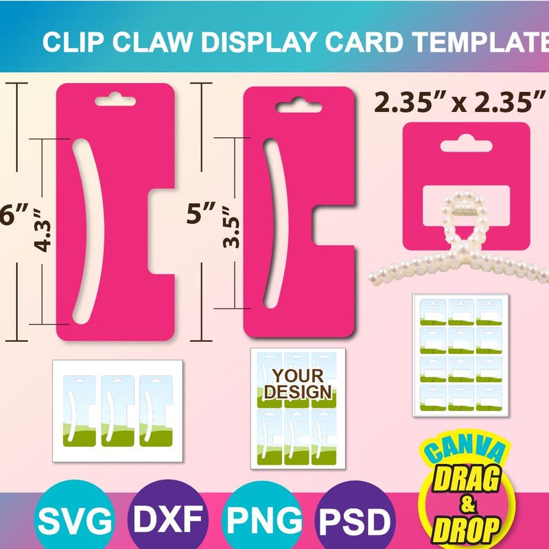 Claw Clip Dxf - Etsy