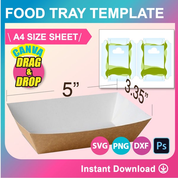 Printable Food Tray Template - Etsy