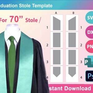 70 Stole Template Graduation Stole Template Stole - Etsy