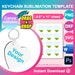 Heart Keychain Sublimation Template: Canva, SVG, PNG, PSD, Docx (8.5 ...