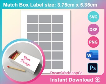 Matchbox Template | Etsy