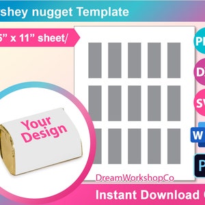 Nugget Mini Candy Wrapper Template Nugget Mini Chocolate - Etsy