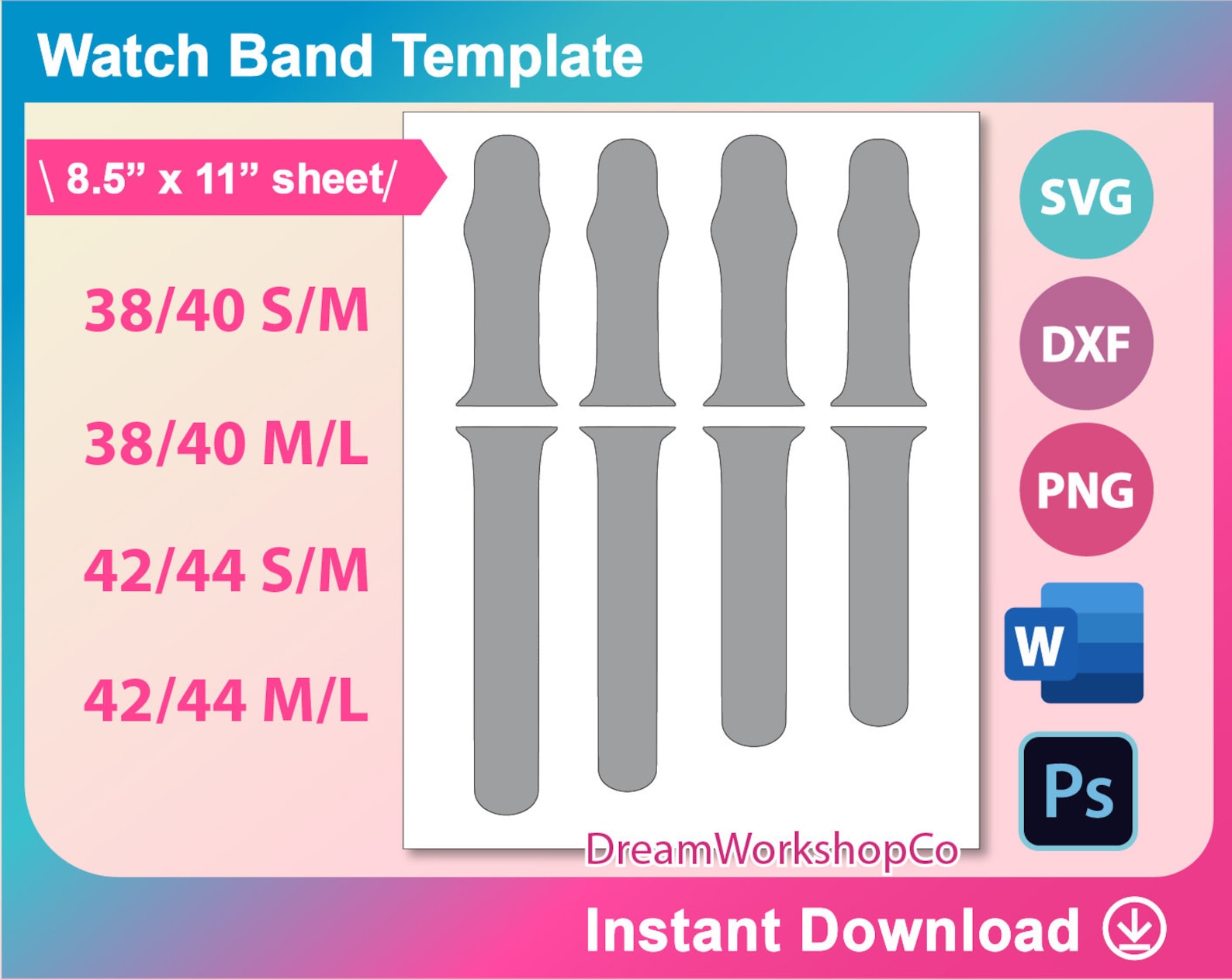 Iwatch Band Svg. Watch Band Jig Template for Sublimation SVG - Etsy