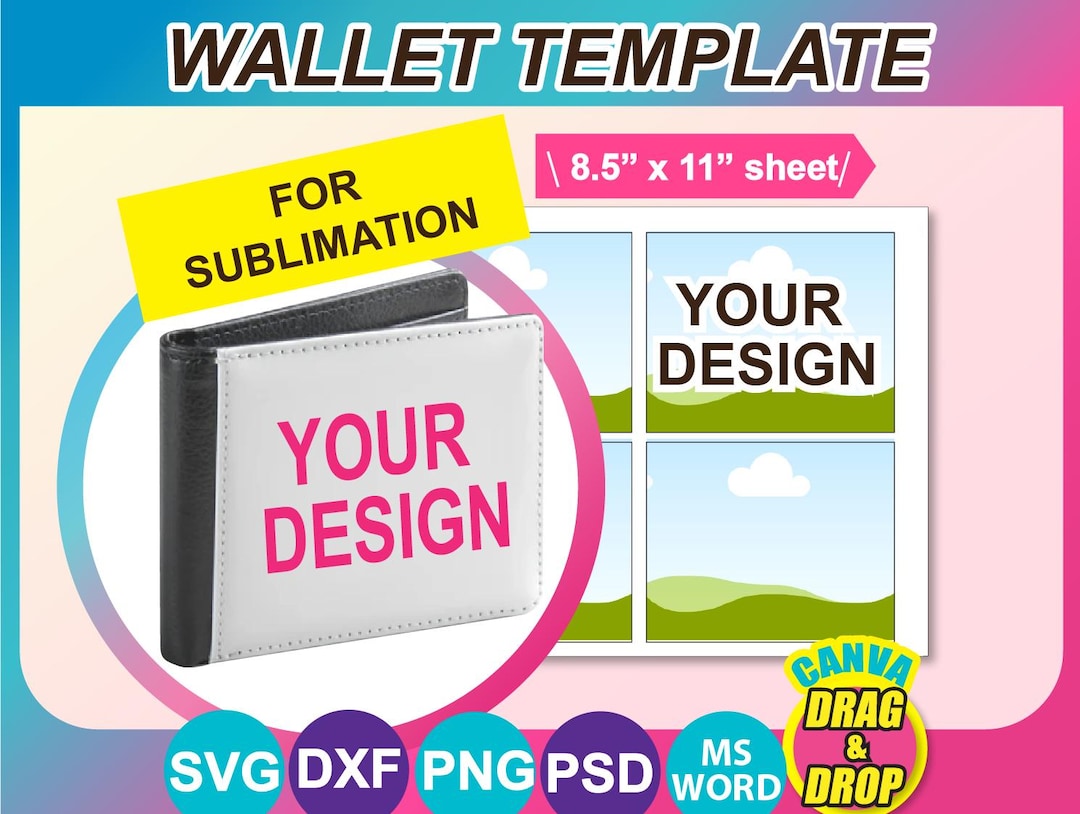 Bifold Wallet Template, Sublimation Template, Bifold Wallet Sublimation ...
