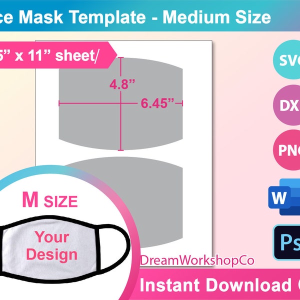 Face Mask Template - Etsy
