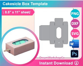 Mini Cakesicle Template PSD SVG DXF Ms Word Docx Png | Etsy
