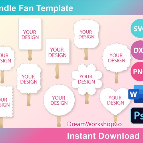 Church Paddle Fan Template 8.5x11 Sheet SVG PNG PSD and Docx - Etsy