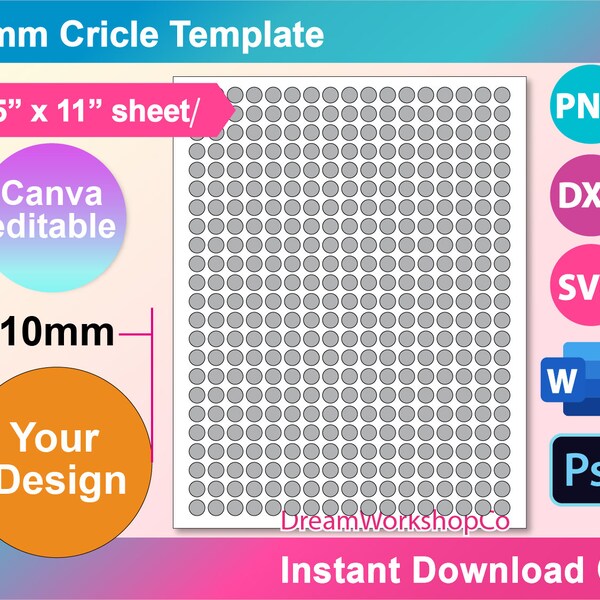 10mm Circle Svg - Etsy