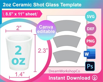 Ceramic Shot Template - Etsy