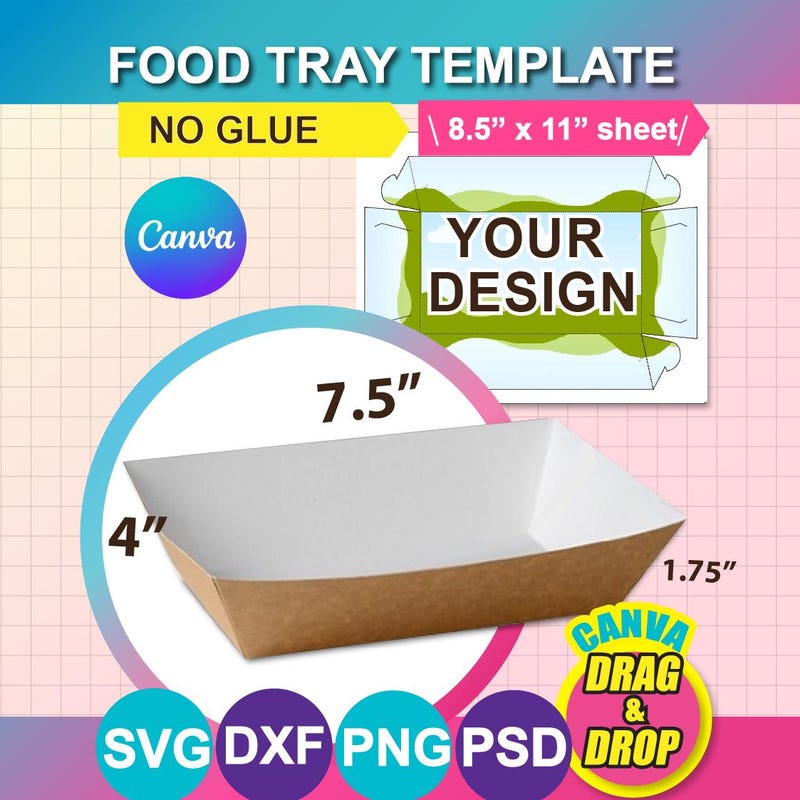 Food Tray Template - Etsy
