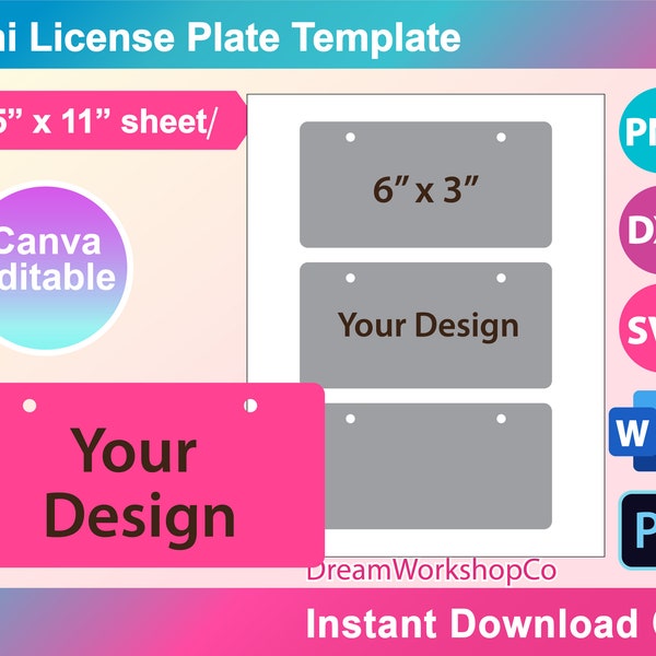 Mini License Plate - Etsy