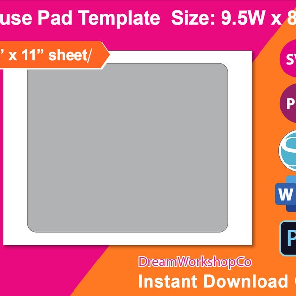 Sublimation Mousepad Template - Etsy