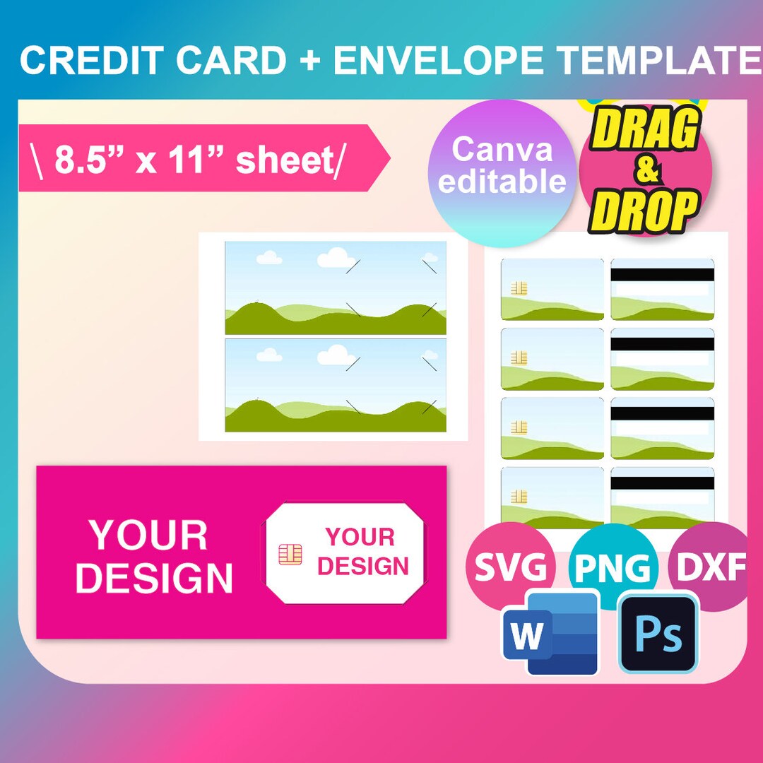 Credit Card Template, Credit Card Holder Template, Credit Card ...