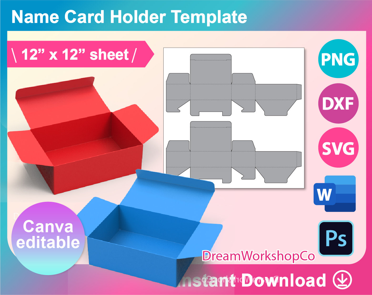 Business Card Box Template
