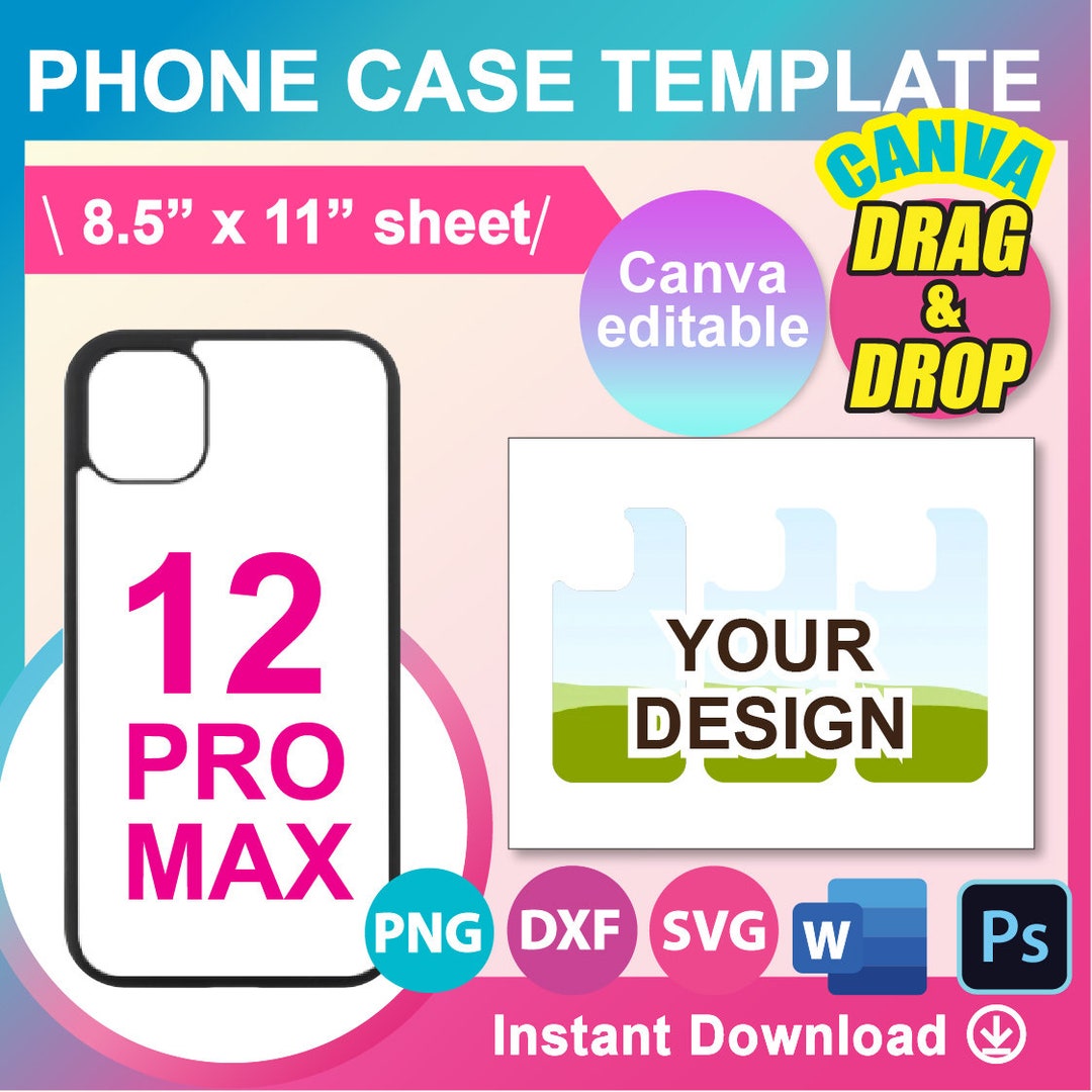 Phone Case 12 Pro Max Template, Phone Case Template for Sublimation ...