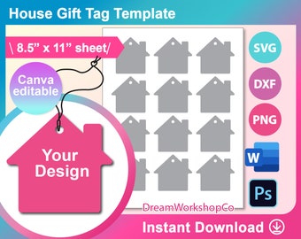 House Shape Keychain Svg - Etsy