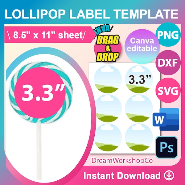 Lollipop Stickers - Etsy