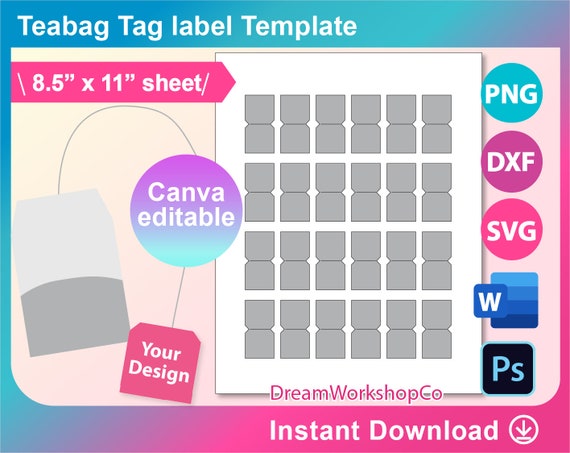 Tea Bag Tag Template