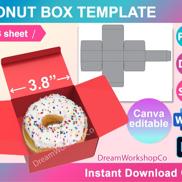 Donut Box - Etsy