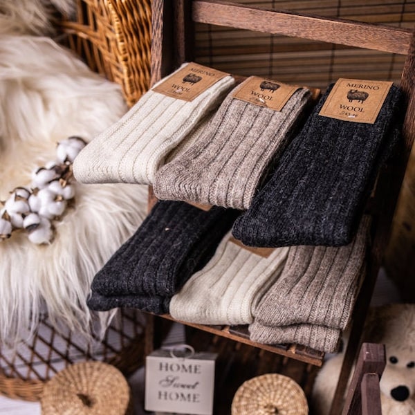 White Wool Socks - Etsy