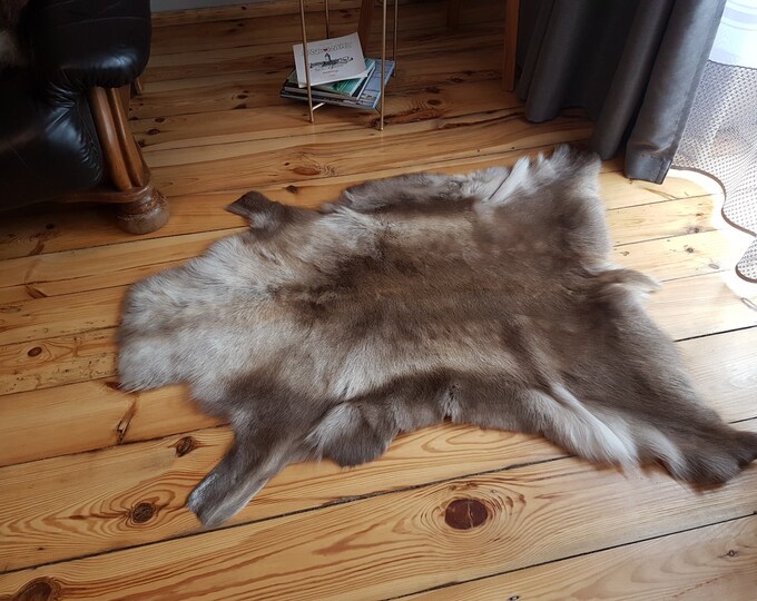 Real Reindeer Skin, Natural Reindeer Hide Reindeer Throw, Soft Wool ...