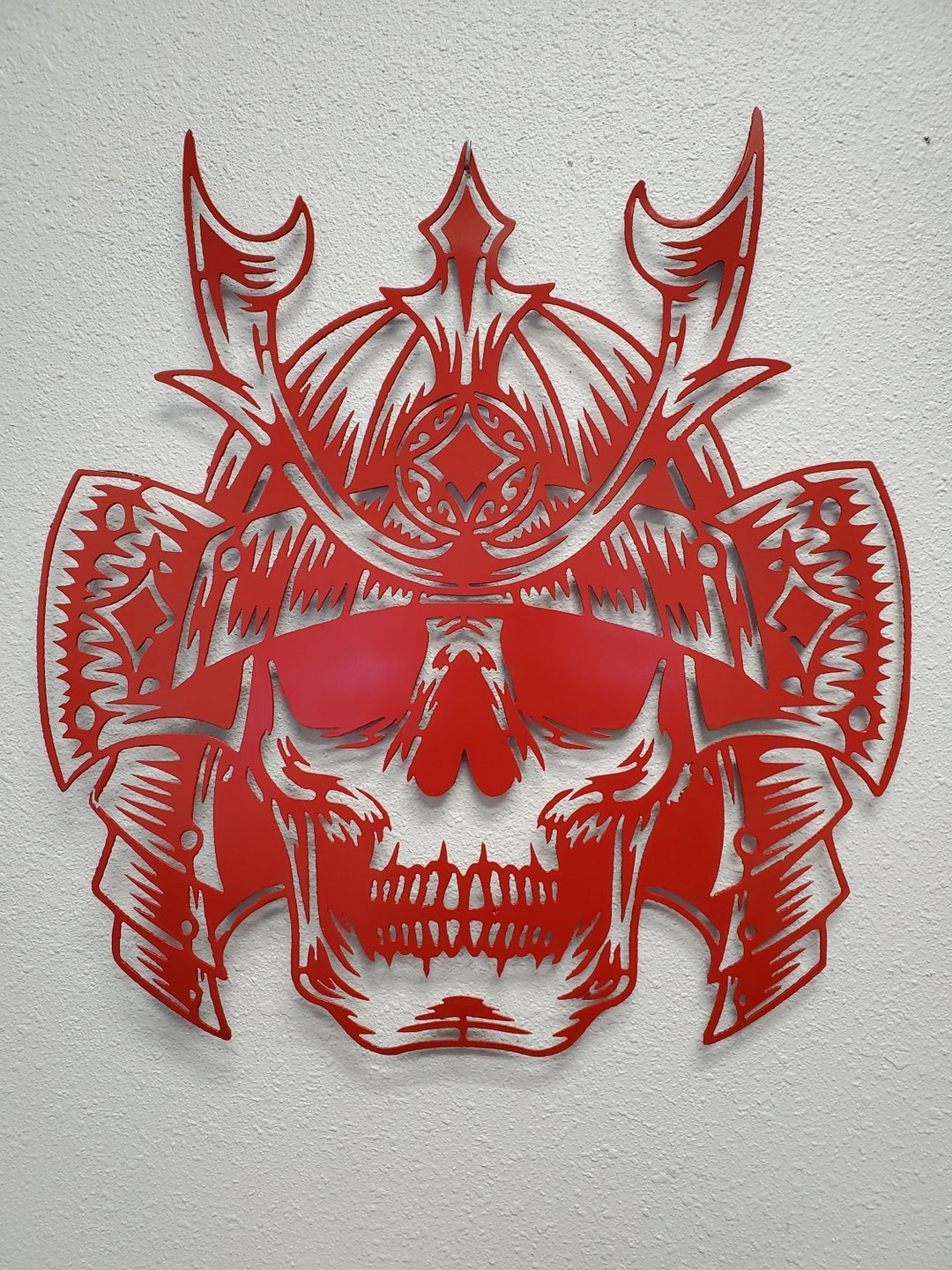 Samurai Skull Metal Art - Etsy
