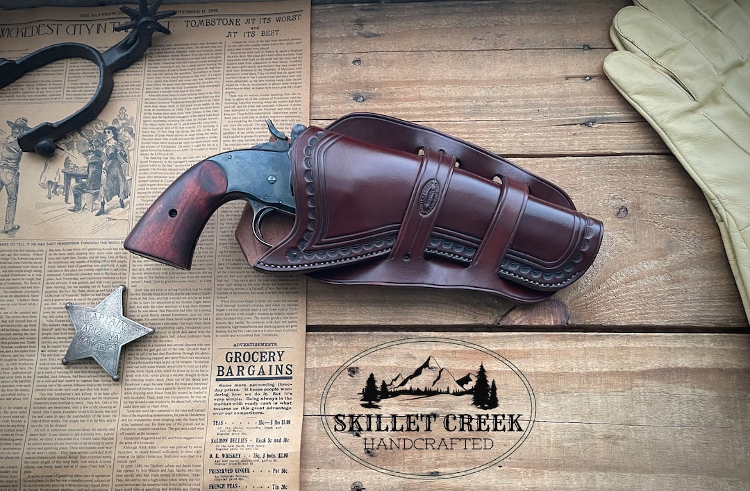 Western Double Loop Schofield Leather Holster - Etsy
