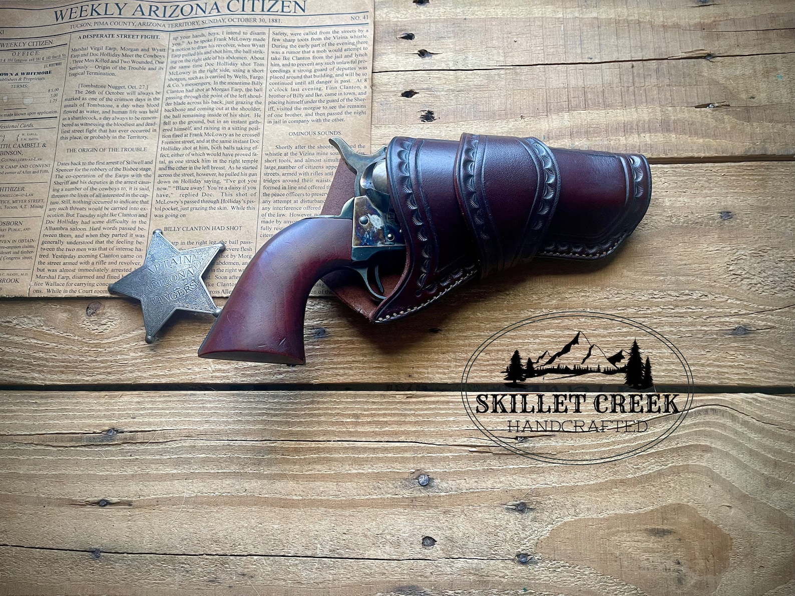 Western Cowboy Single Action Leather Holster Cross Draw RH 3 1/2” - Etsy