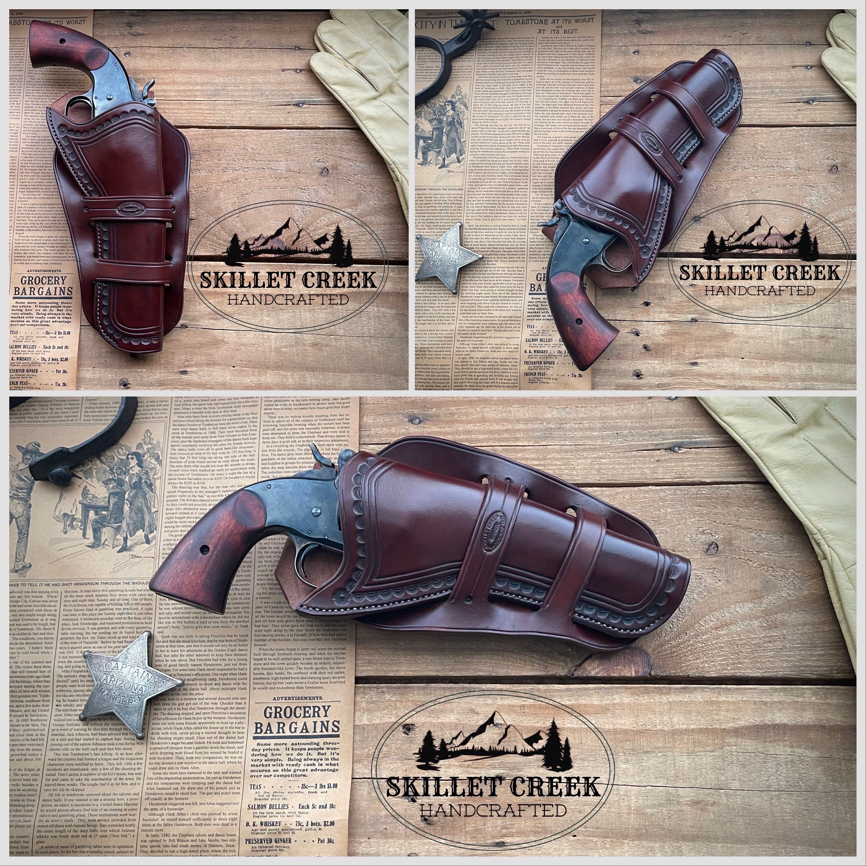 Western Double Loop Schofield Leather Holster - Etsy