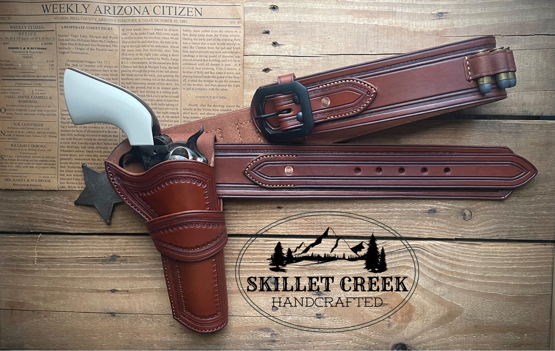 Western Single Loop Style Holster and Cartridge Belt Combination-saa - Etsy